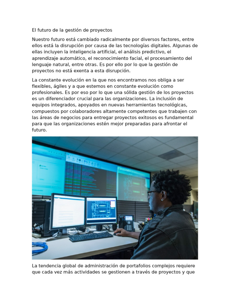 El Futuro de La Gestión de Proyectos | PDF | Gestión de proyectos ...