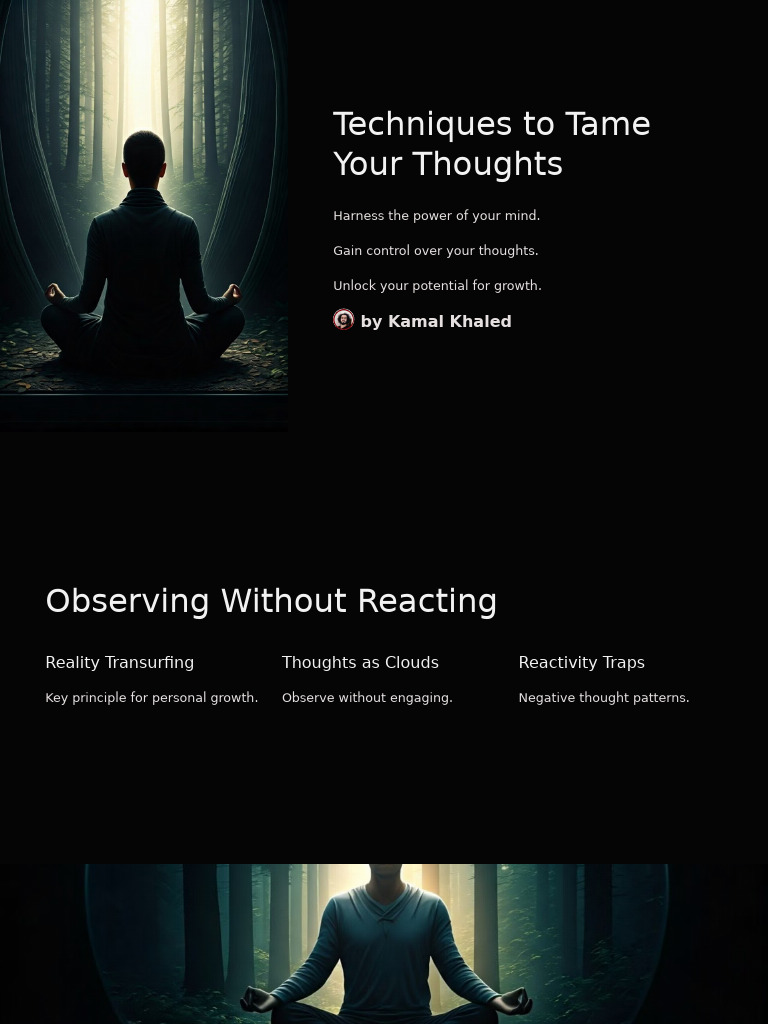 Techniques To Tame Your Thoughts | PDF