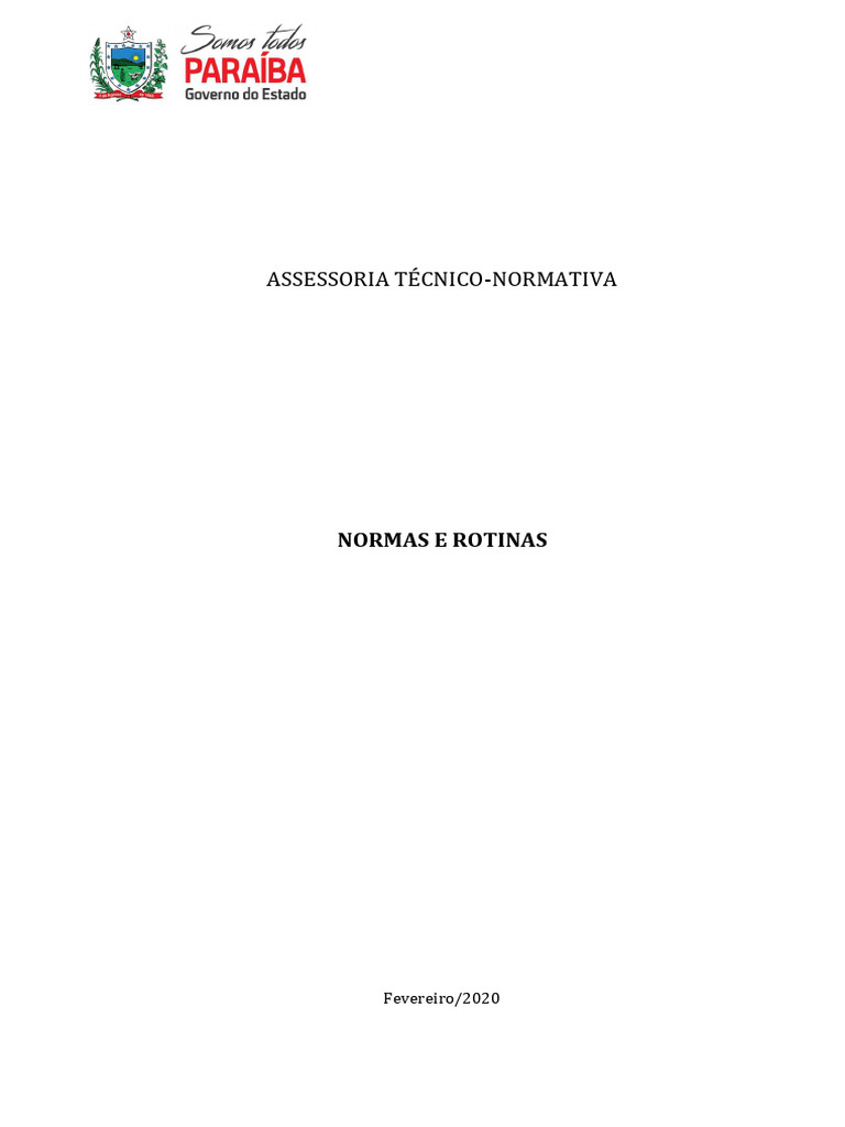 Normas e Rotinas | PDF