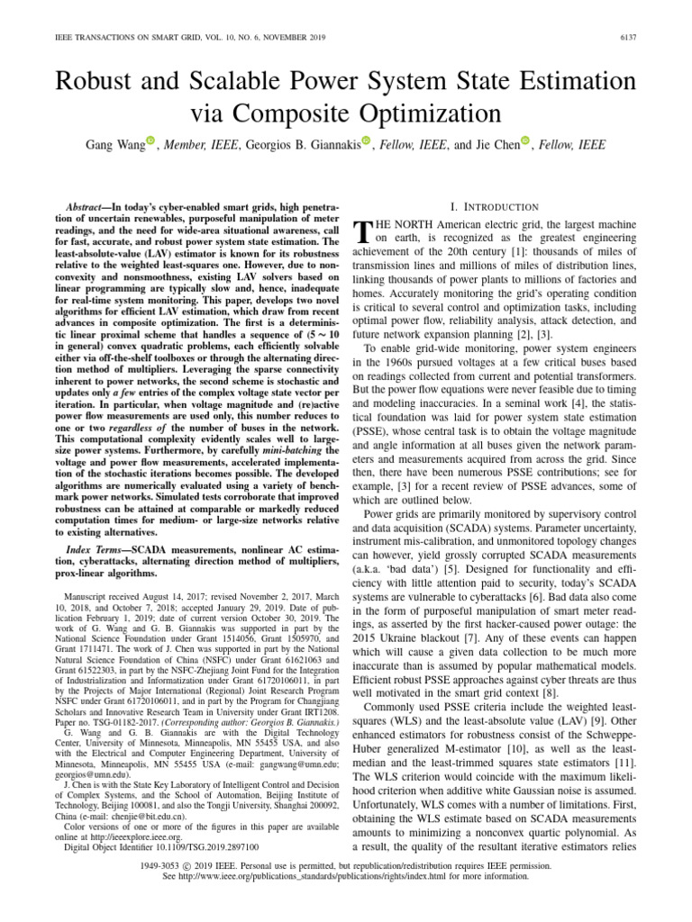Robust And Scalable Power System State Estimation Via Composite