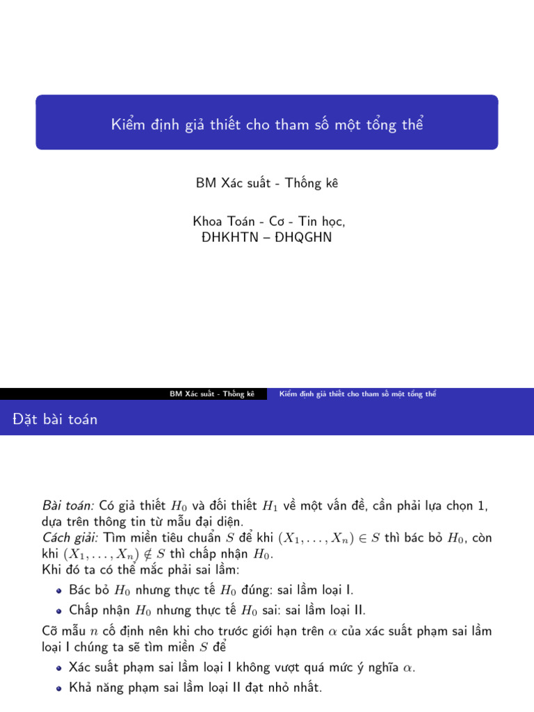 Bài Giảng xstk-6 | PDF