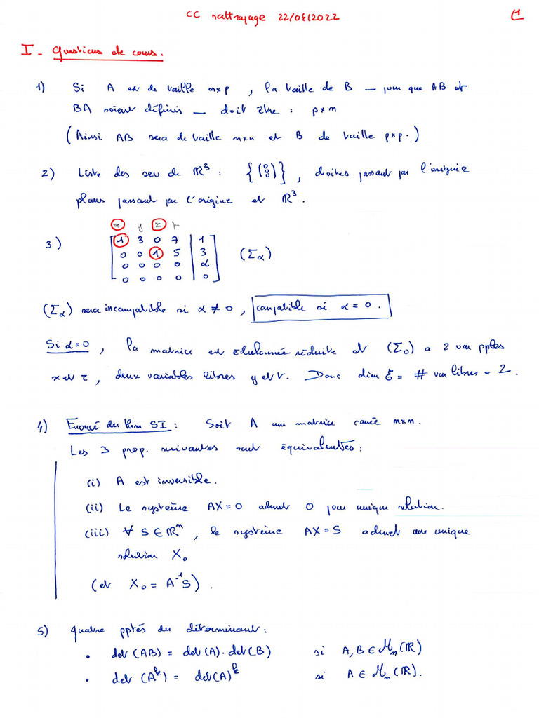 Correction CC Rattrapage 22 Avril 2022 | PDF