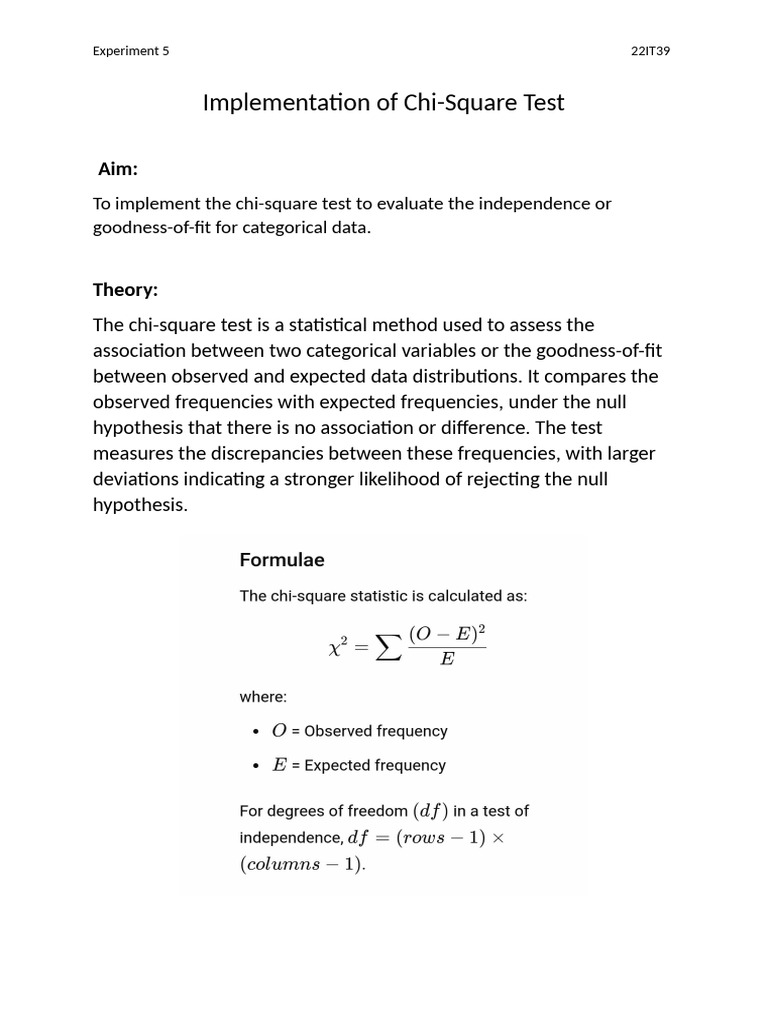 Implementation of Chi | PDF