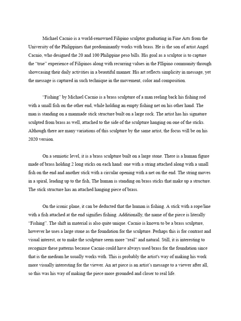 Sy, Wayne Encountering Art Essay | PDF | Sculpture