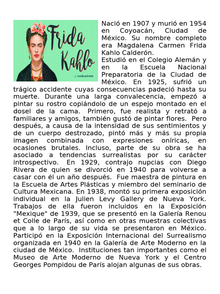 traea frida khalo | PDF