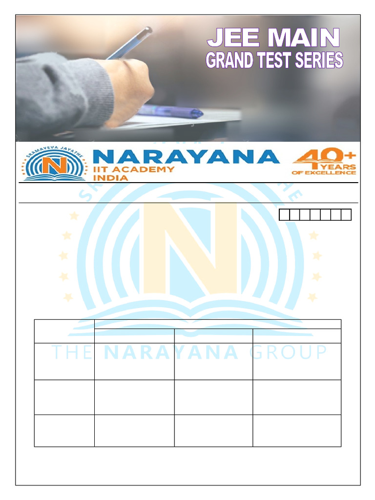 .STAR CO-SC (MODEL A, B&C) JEE Main GTM-18 (N) - QP | PDF | Capacitor | Capacitance