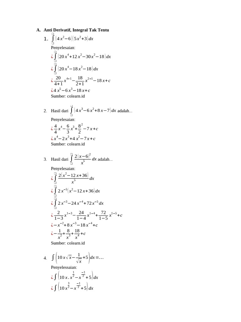 70 Soal Kalkulus | PDF
