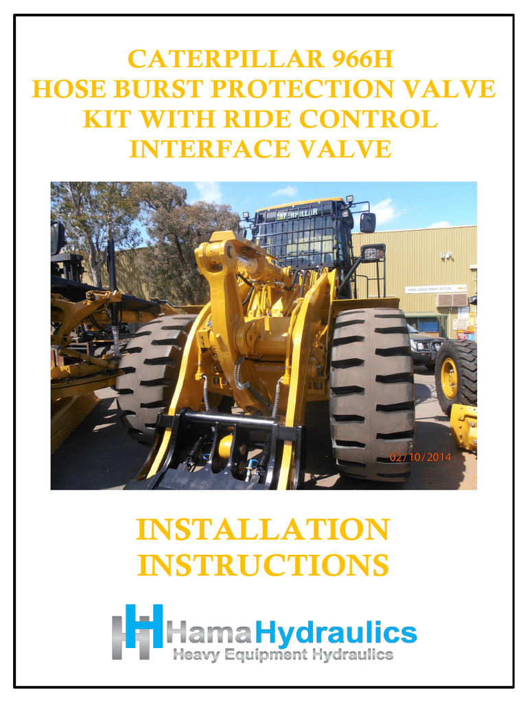 Cat966h HBPV With Ride Control Instructions | PDF | Loader (Equipment) | Valve