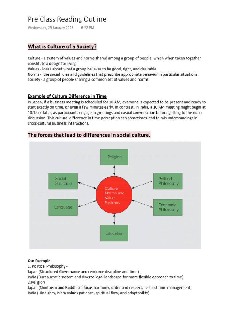 Pre Class Reading Outline For Chapter 4 | PDF | Society | Liberal Arts ...