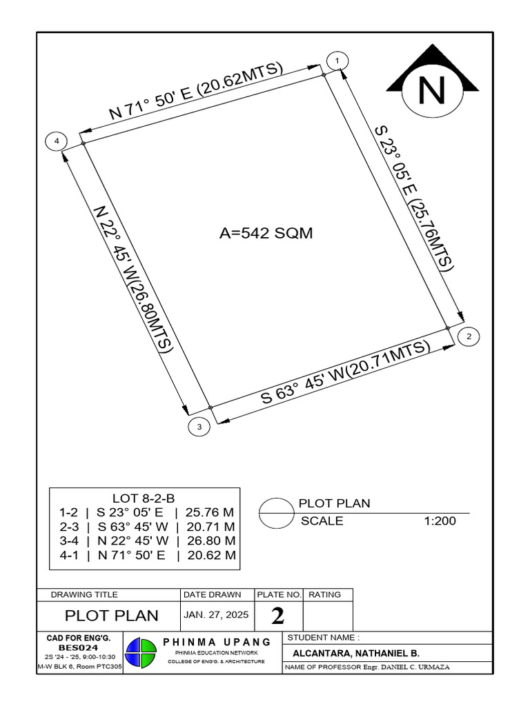 Plot Plan CAD Drawing Details | PDF
