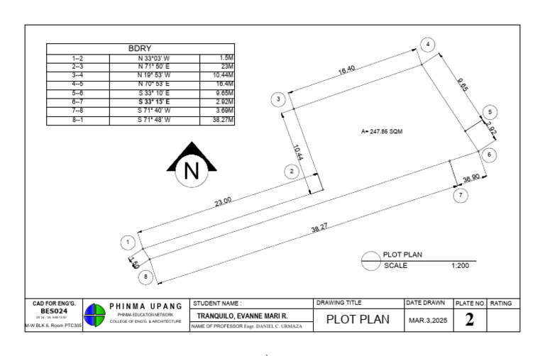 Evanne Mari Tranqiulo, Floor Plan (1)-Model (2 | PDF | Technical Drawing