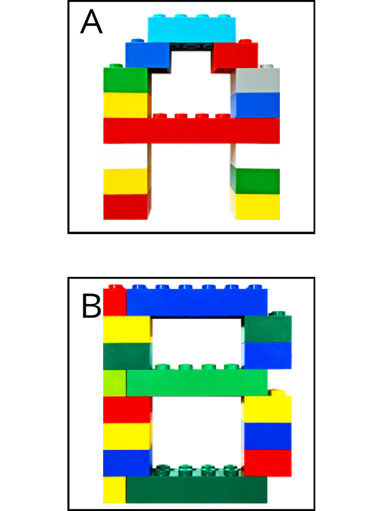Construcción de Las Letras Del Abecedario Con Piezas Lego | PDF
