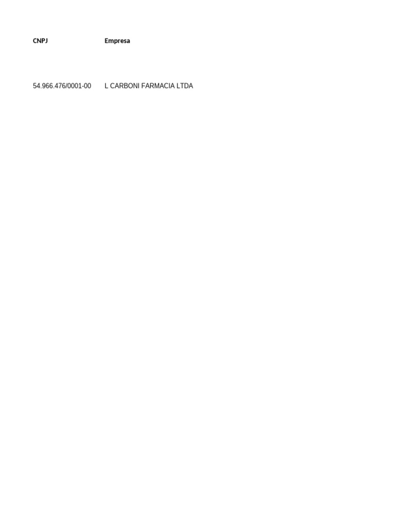 L Carboni Farmácia LTDA - CNPJ 54.966.476/0001-00 | PDF