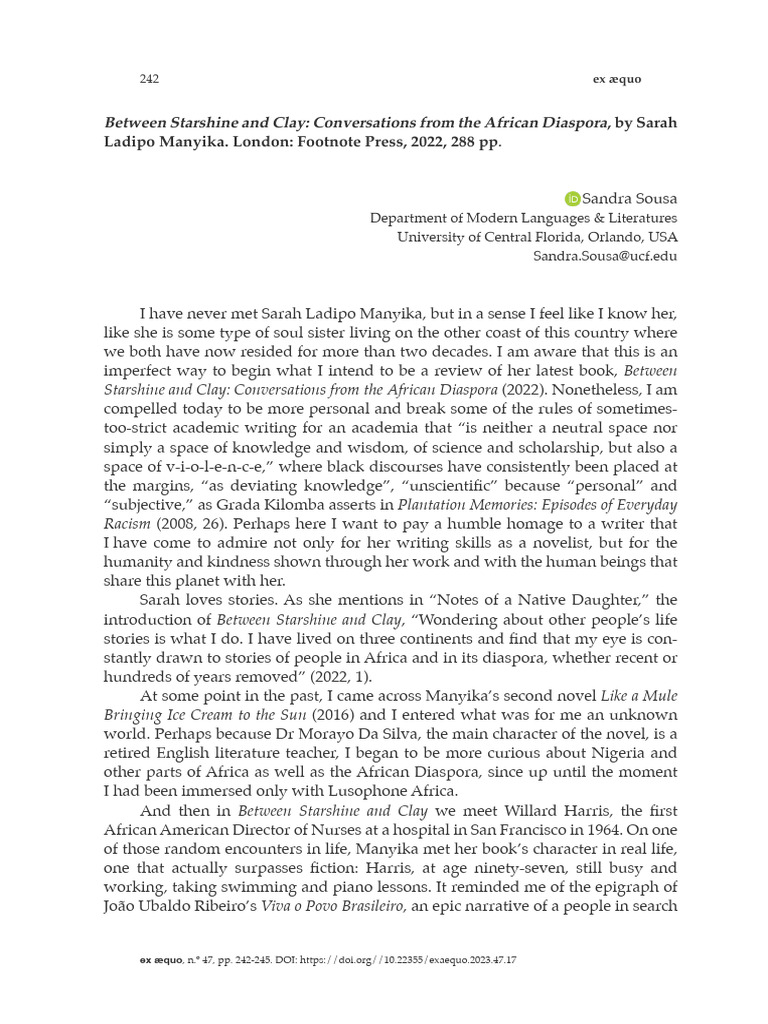 Between Starshine and Clay Conversations From The | PDF