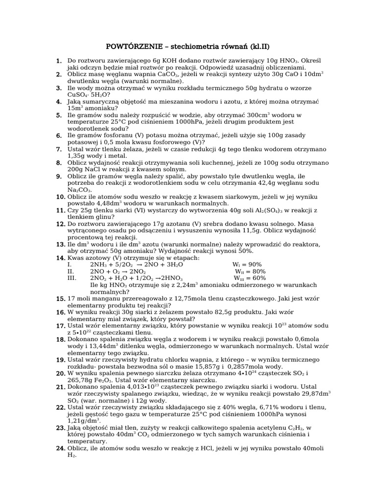 Powt. Stech R-Ń KL II-2 | PDF