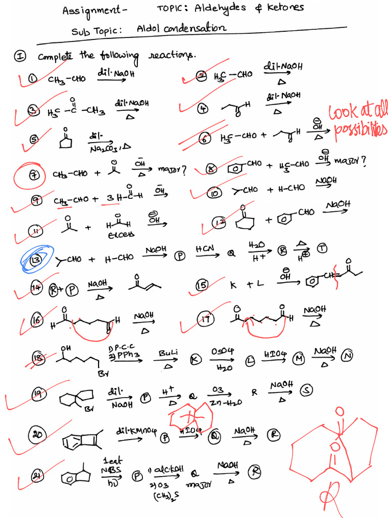 3 Aldol condensation Question & answers_copy | PDF