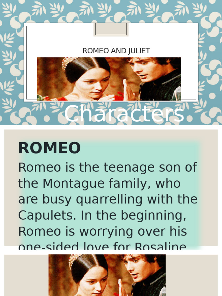 Characters in Romeo and Juliet Explained | PDF | Characters In Romeo ...