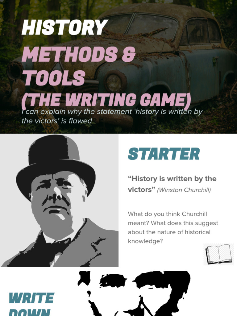 History Methods and Tools Tok | PDF | American Civil War | Politics Of ...