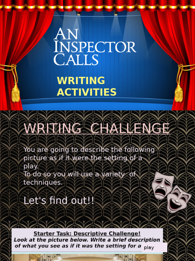 An Inspector Calls Writing Activities | PDF