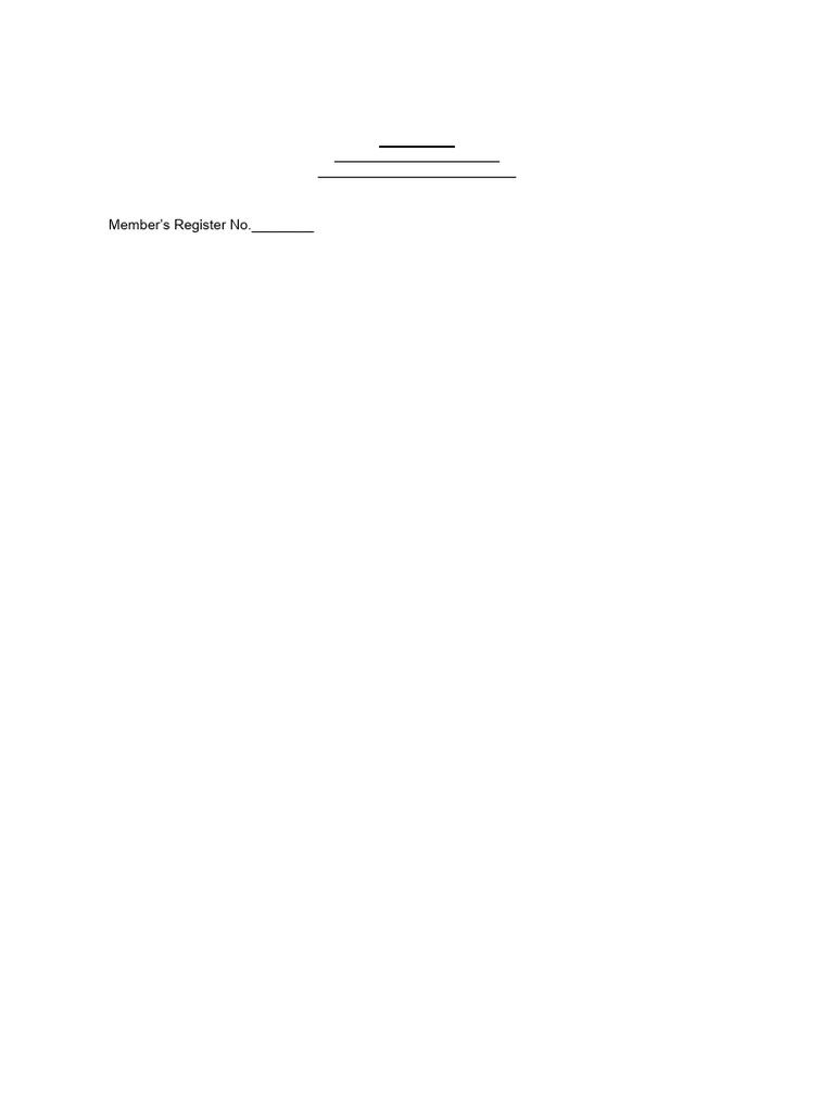 Housing Society Share Certificate Format | PDF