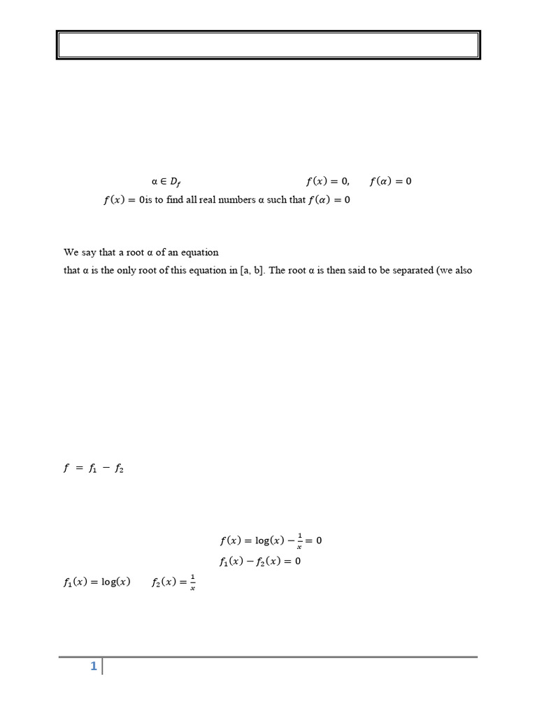 Chap1 Equation Non Lineaire Ang | PDF | Function (Mathematics) | Numerical Analysis