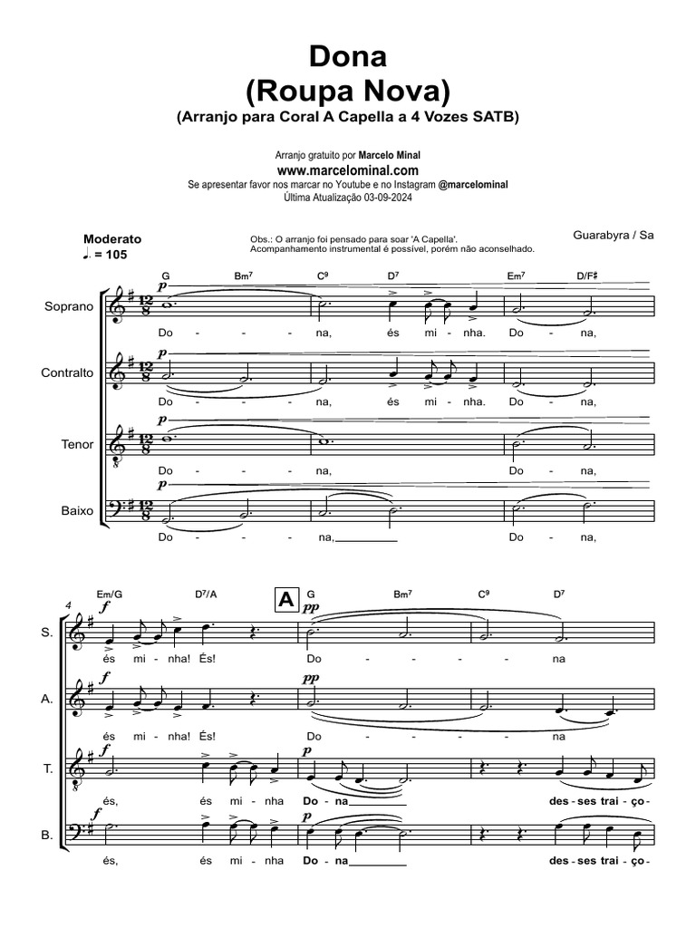Dona (Roupa Nova) SATB | PDF