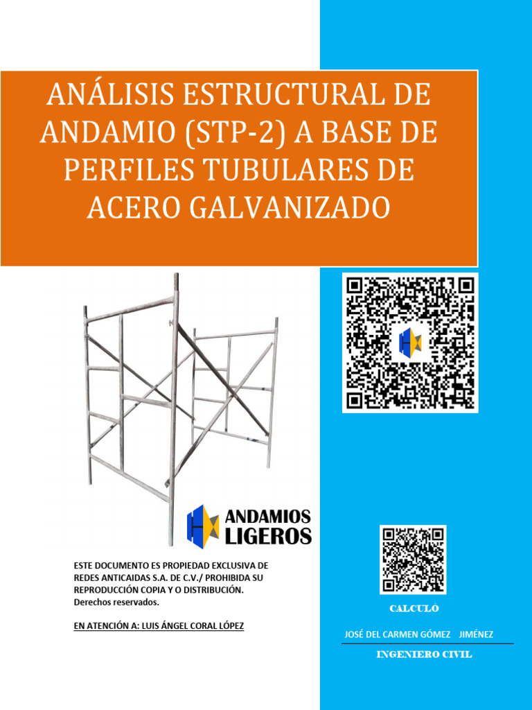 Cálculo Estructural de Andamios STP-2 | PDF | Resistencia de materiales ...
