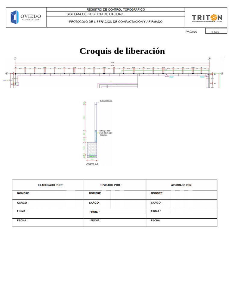 Croquis de Liberacion DE COMPACTADO Y AFIRMADO PARTE POSTERIOR | PDF