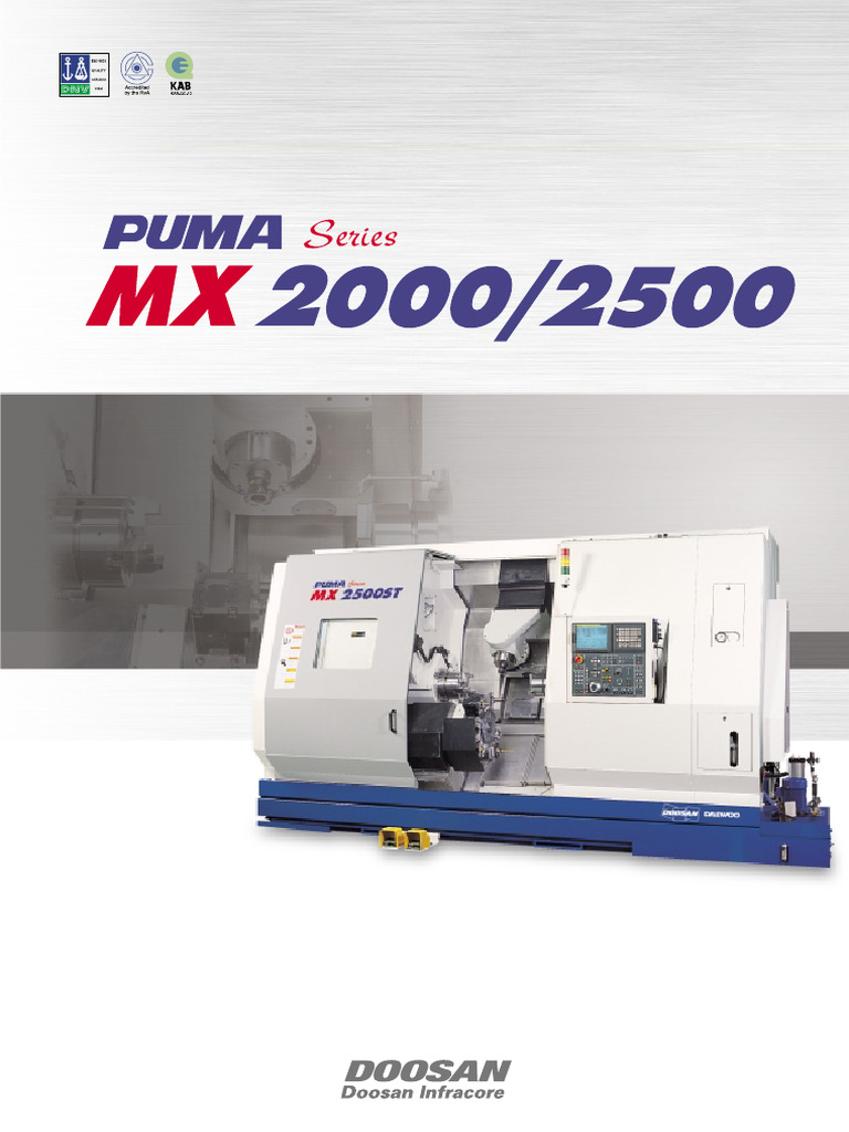 Doosan Puma MX2000ST Specifications | PDF | Mechanical Engineering | Metalworking