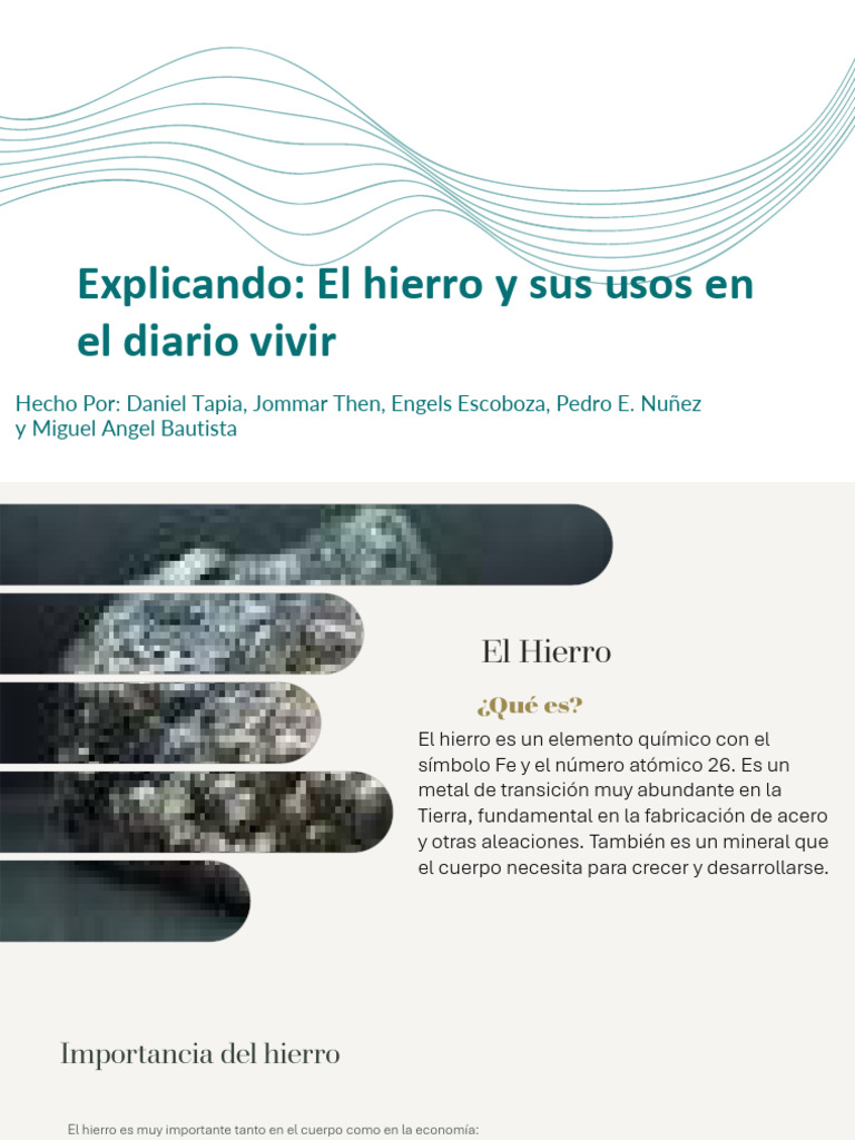El Hierro y Su Uso en El Diario Vivir | PDF