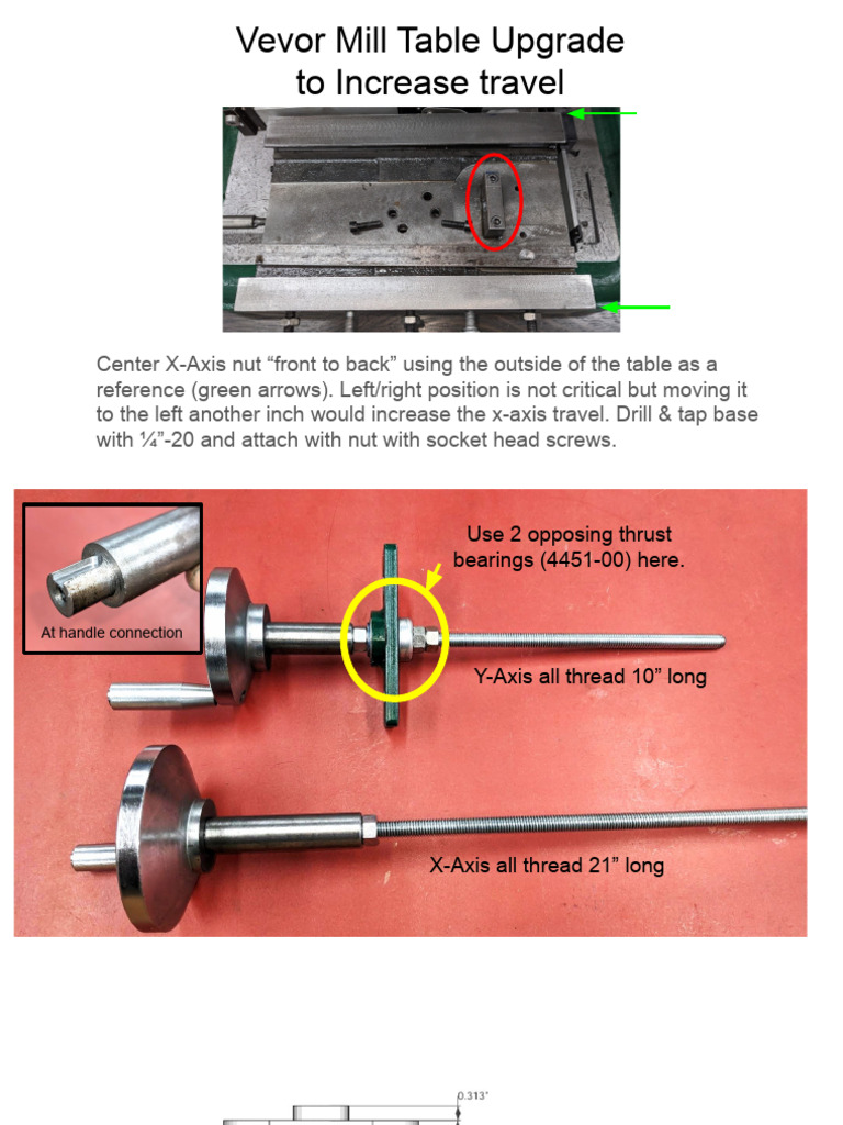 Vevor Mill Table Upgrade Guide | PDF