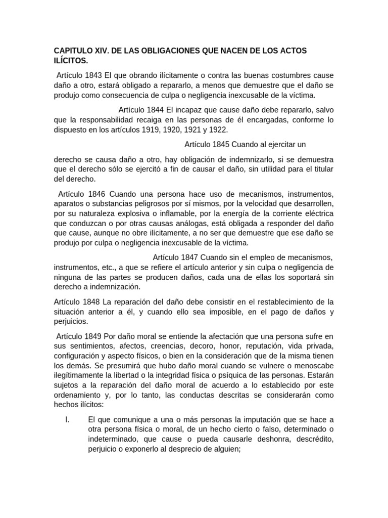 Obligaciones por Actos Ilícitos y Daños | PDF | Daños y perjuicios