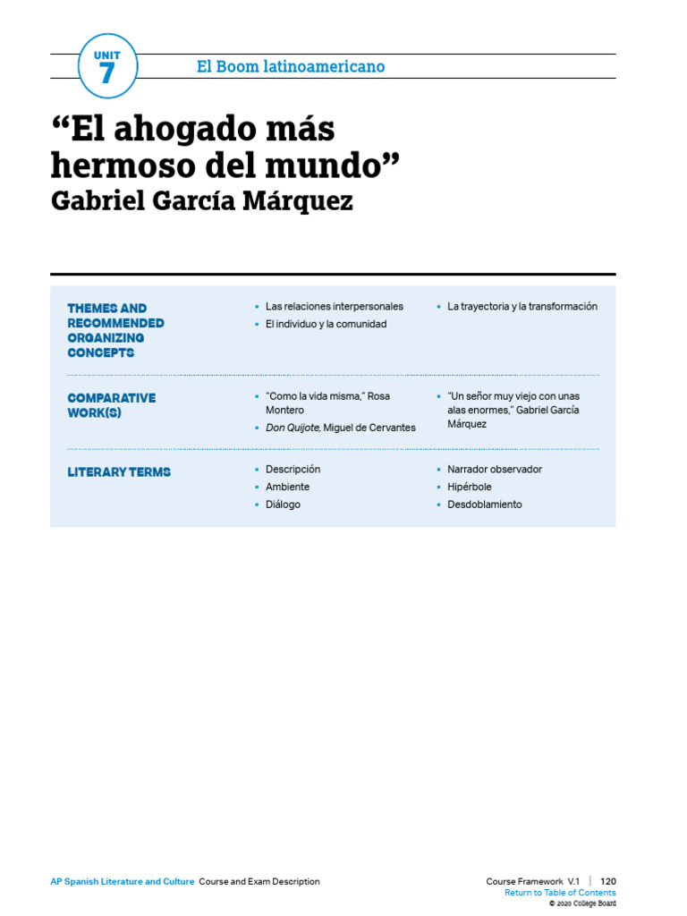 "El Ahogado Más Hermoso Del Mundo": Gabriel García Márquez | PDF