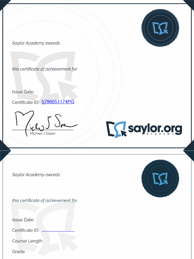 Cyber Security Certificate Details | PDF