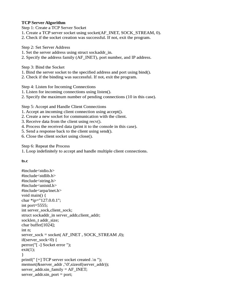 Experiment 3 TCP Using Socket | PDF | Computer Networking | Communications Protocols