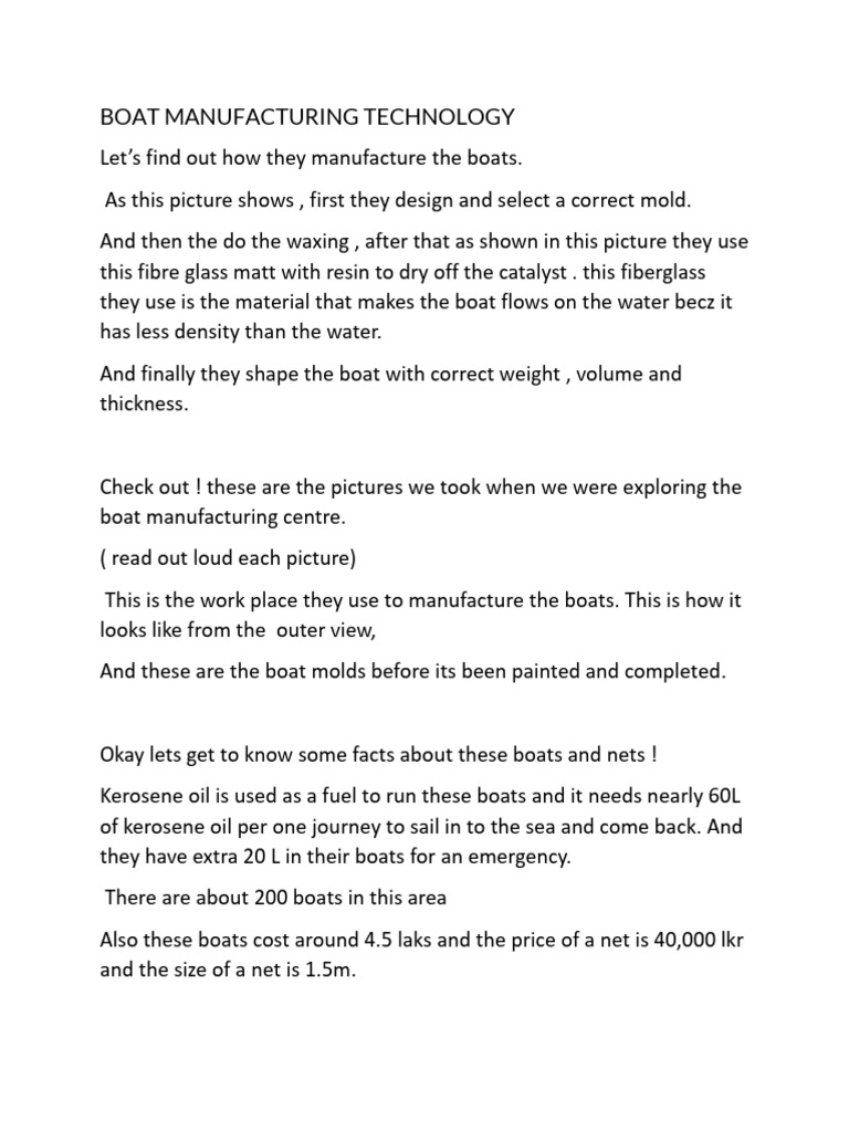 Boat Manufacturing Technolog1 | PDF | Biogas | Anaerobic Digestion