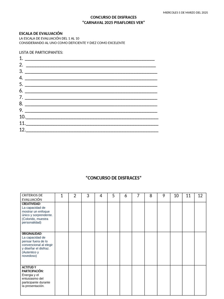 Criterios de Evaluacion | PDF