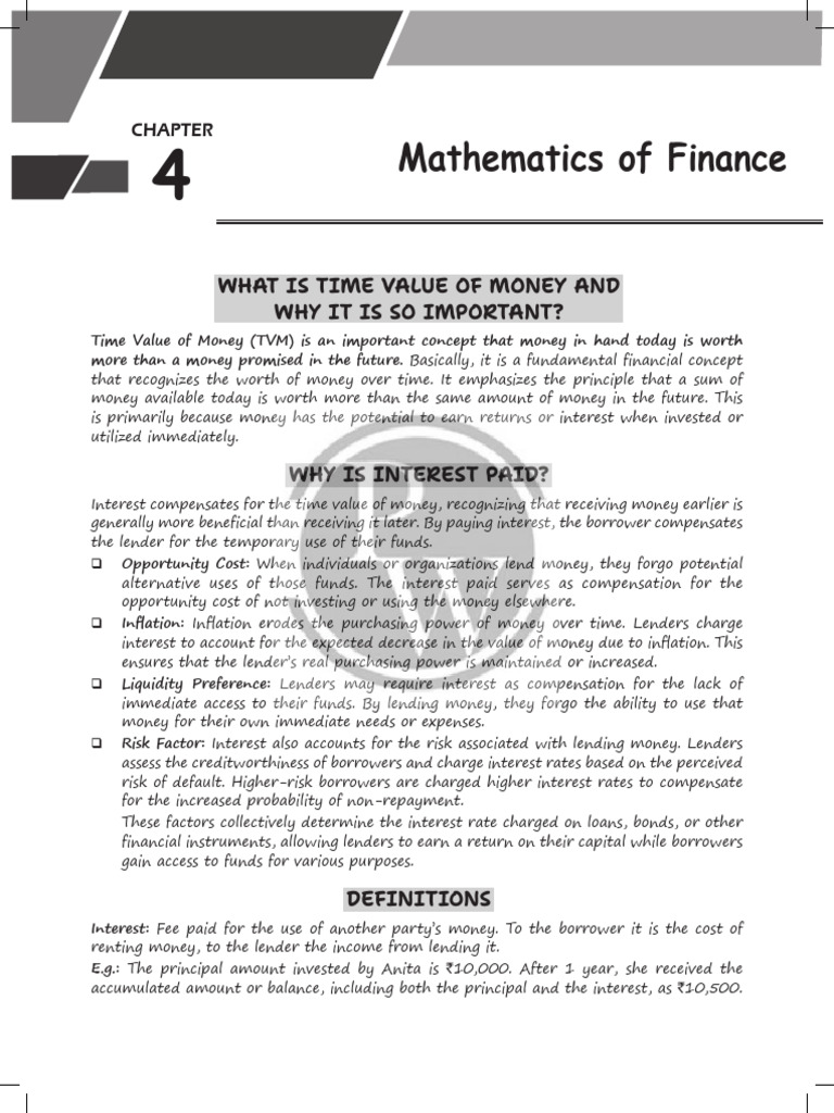 E-Book - Mathematics of Finance | PDF | Life Annuity | Interest