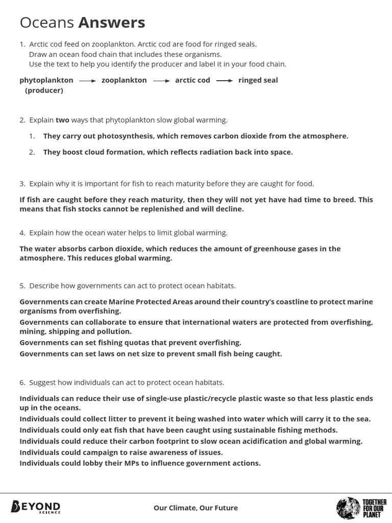 Oceans Extension Answers | PDF