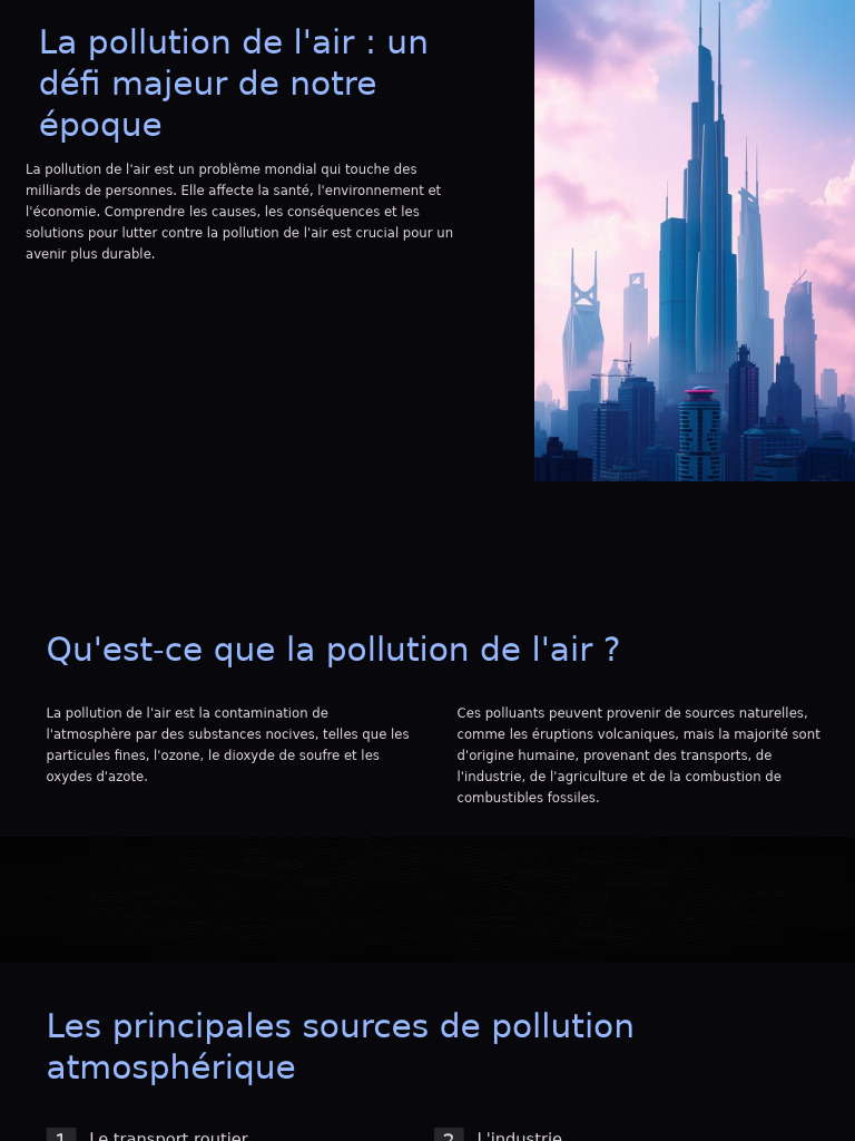 La Pollution de Lair Un Defi Majeur de Notre Epoque (1) | PDF ...
