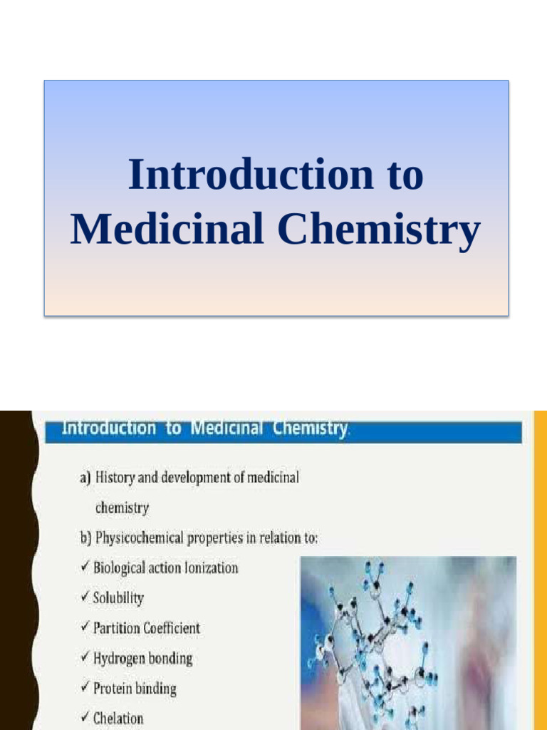 Basics of Medicinal Chemistry | PDF