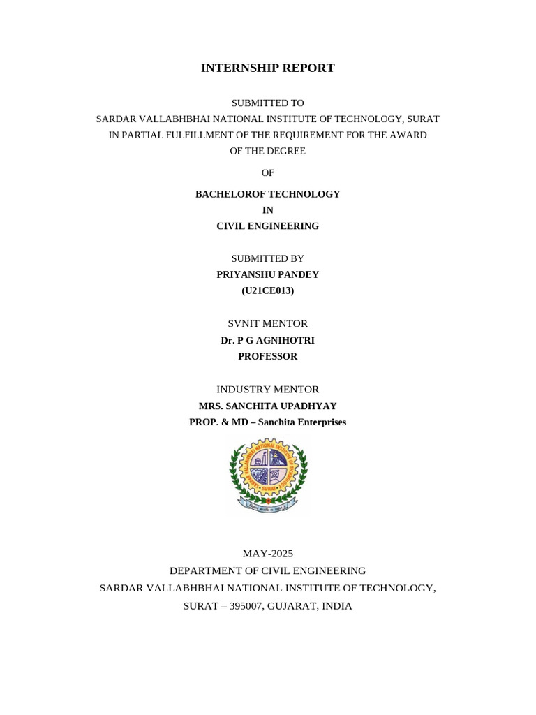 Sample - BTech INTERNSHIP Report Format | PDF | Computer Security | Security