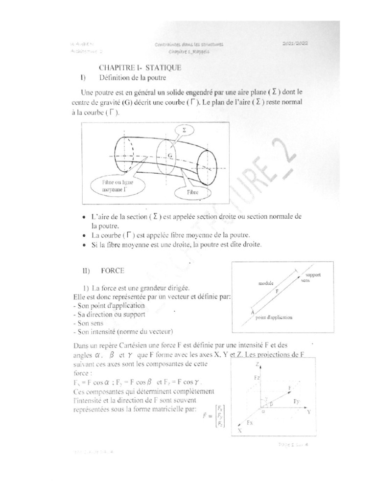 Chapitre 1 RDM Cours2 | PDF