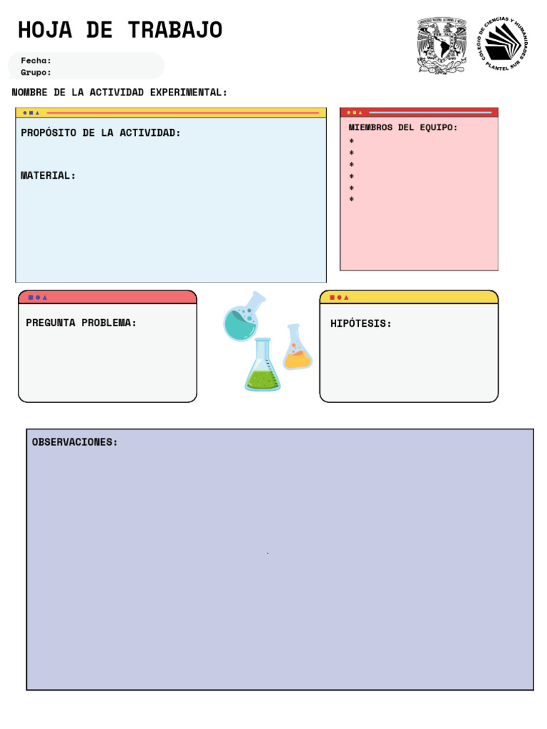 Colorful Lined Sugar Chemistry Lab Report | PDF