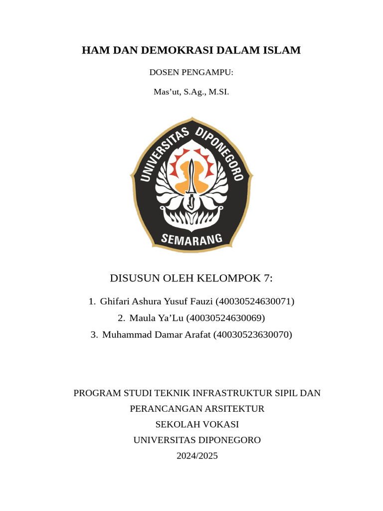 HAM dan Demokrasi dalam Perspektif Islam | PDF