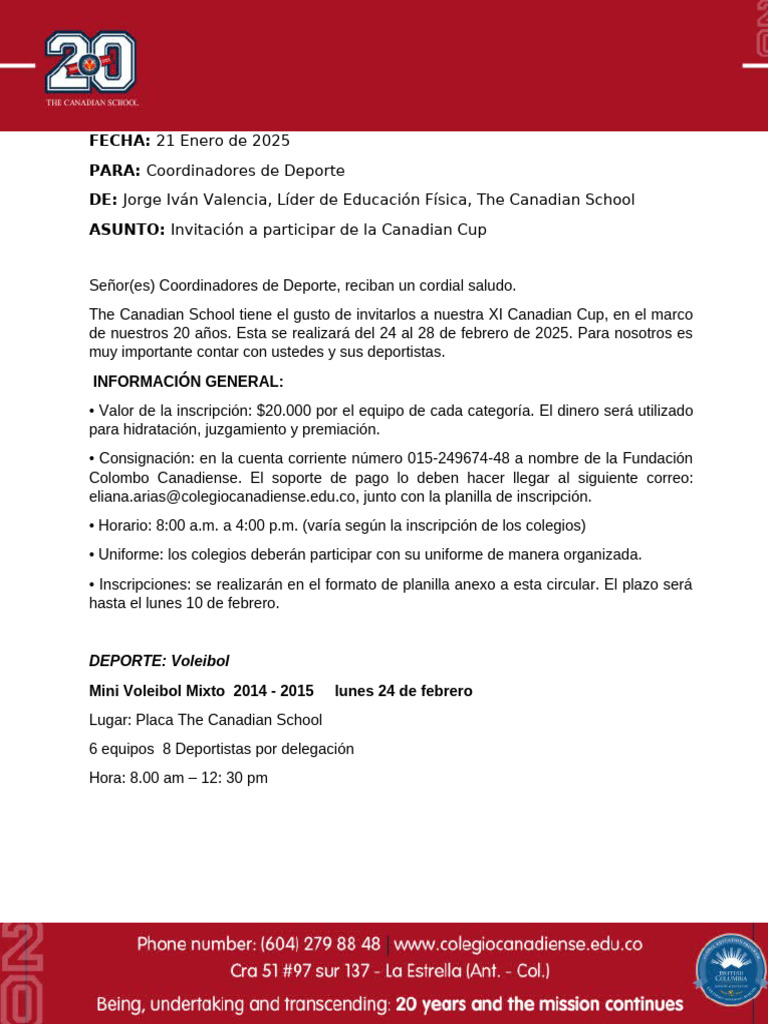Carta de Invitación Corregida | PDF