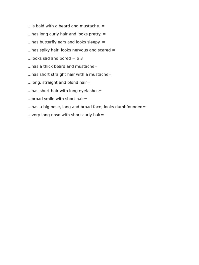 Match Descriptions | PDF