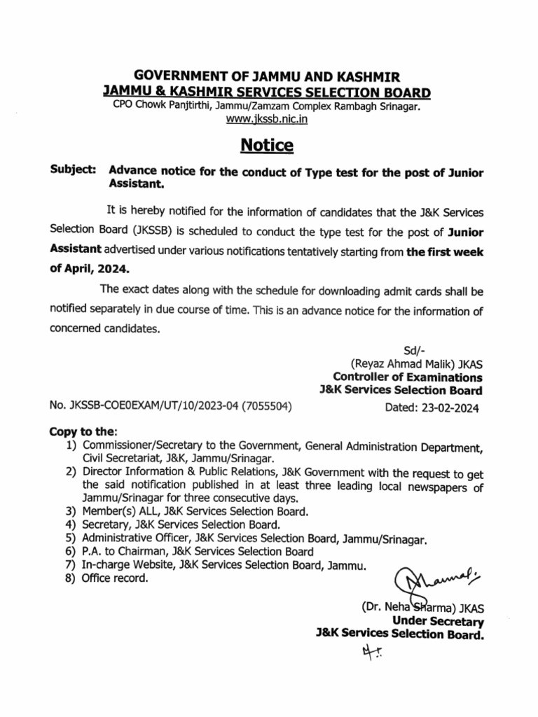 Advance Notice 23022024 | PDF