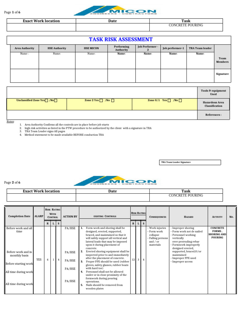 2 - Concrete Forms, Shoring and Pouring | PDF | Personal Protective ...