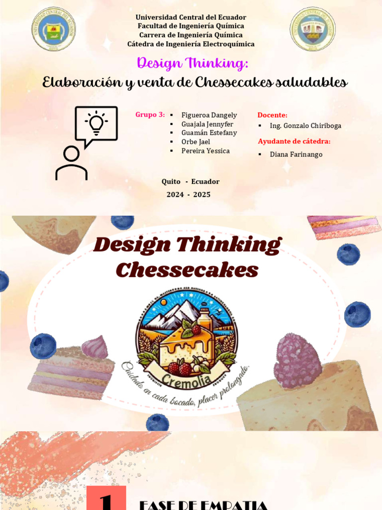 Grupo 3 - Design Thinking (Chessecake)-1 | PDF | Logística | Mercado (economía)